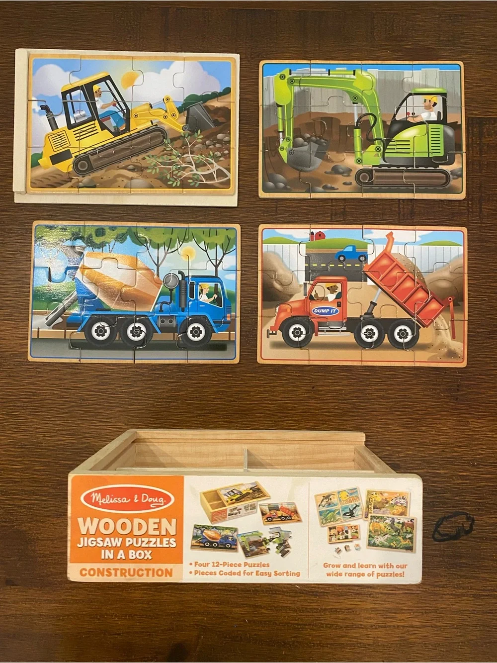 Melissa & Doug | Toys | Melissa Doug Bundle Of Four 4 In Wooden Jigsaw ...